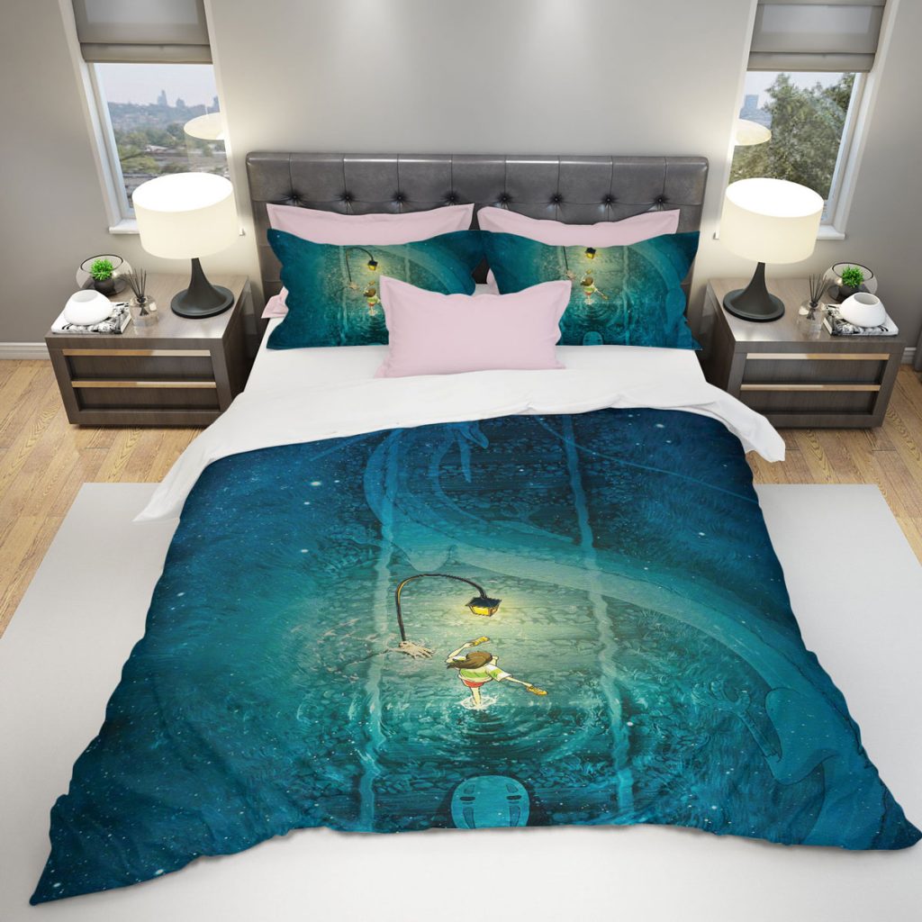 Spirited Away Chihiro Train Line Bedding Set 4PCS - Ghibli Merch Store ...