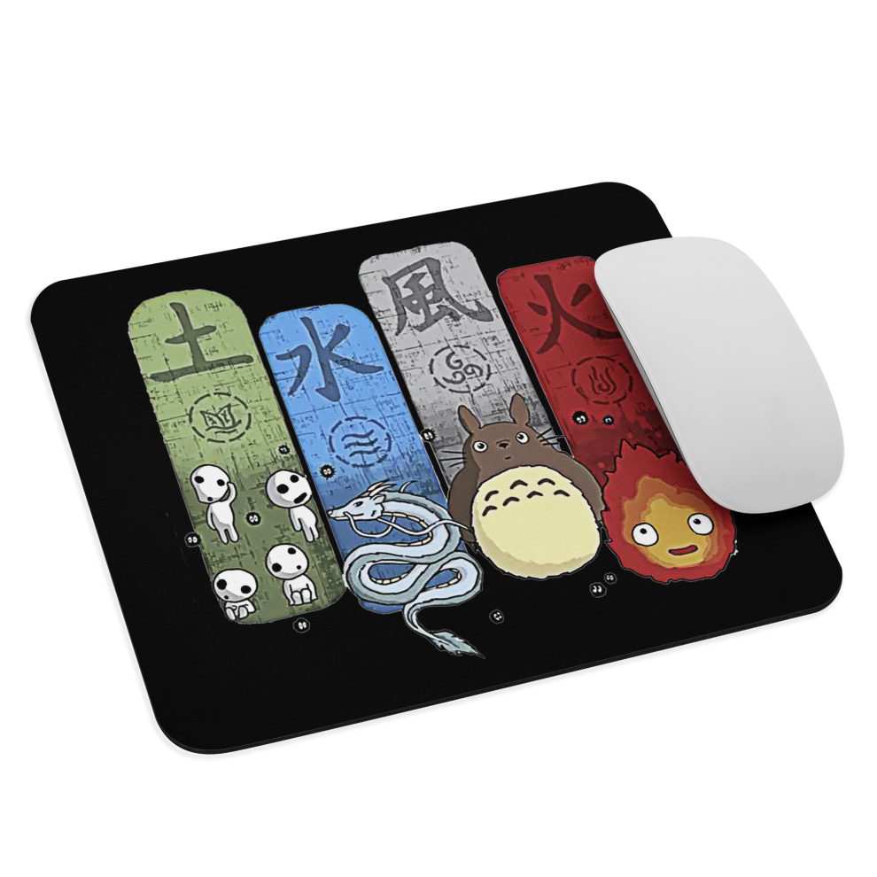 Studio Ghibli Elemental Mouse Pad Black And White | Ghibli Merch Store