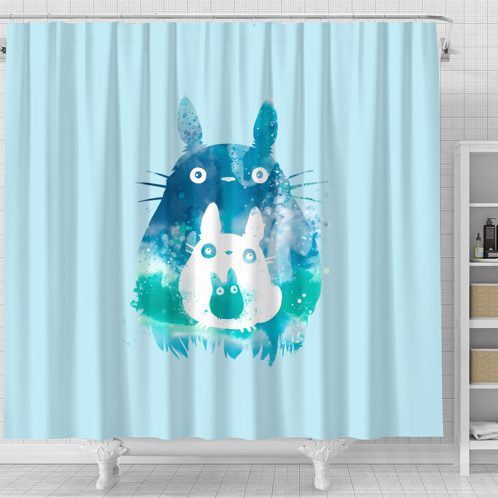 Ghibli Mini Characters Shower Curtain - Ghibli Merch Store - Official ...