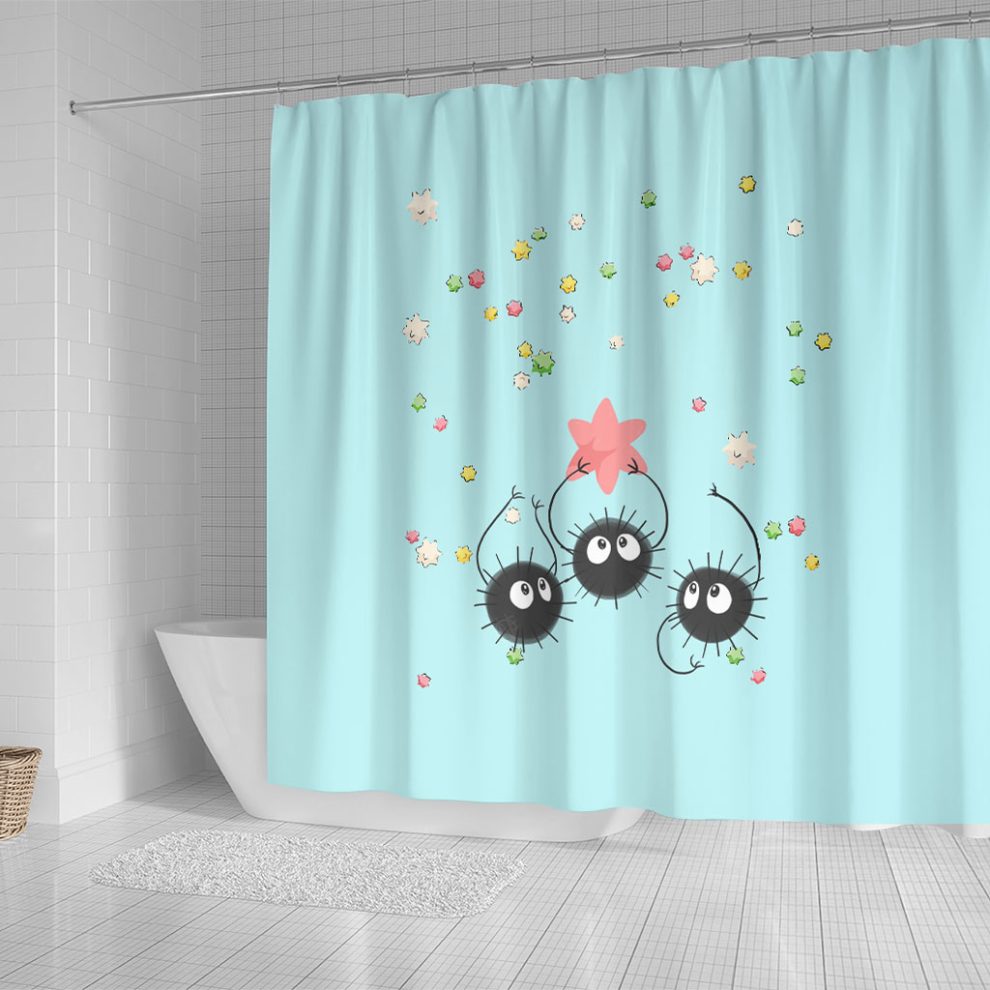 Anime Soot Sprites Shower Curtain - Ghibli Merch Store - Official ...