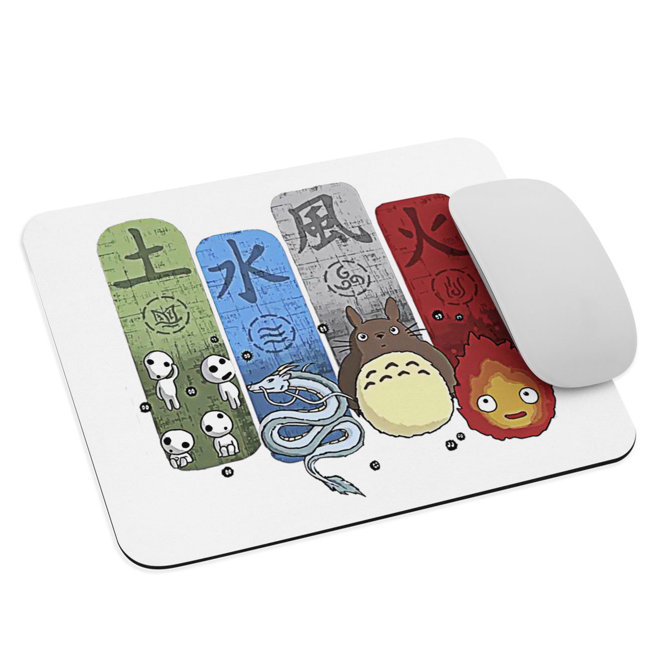 Studio Ghibli Elemental Mouse Pad Black And White | Ghibli Merch Store