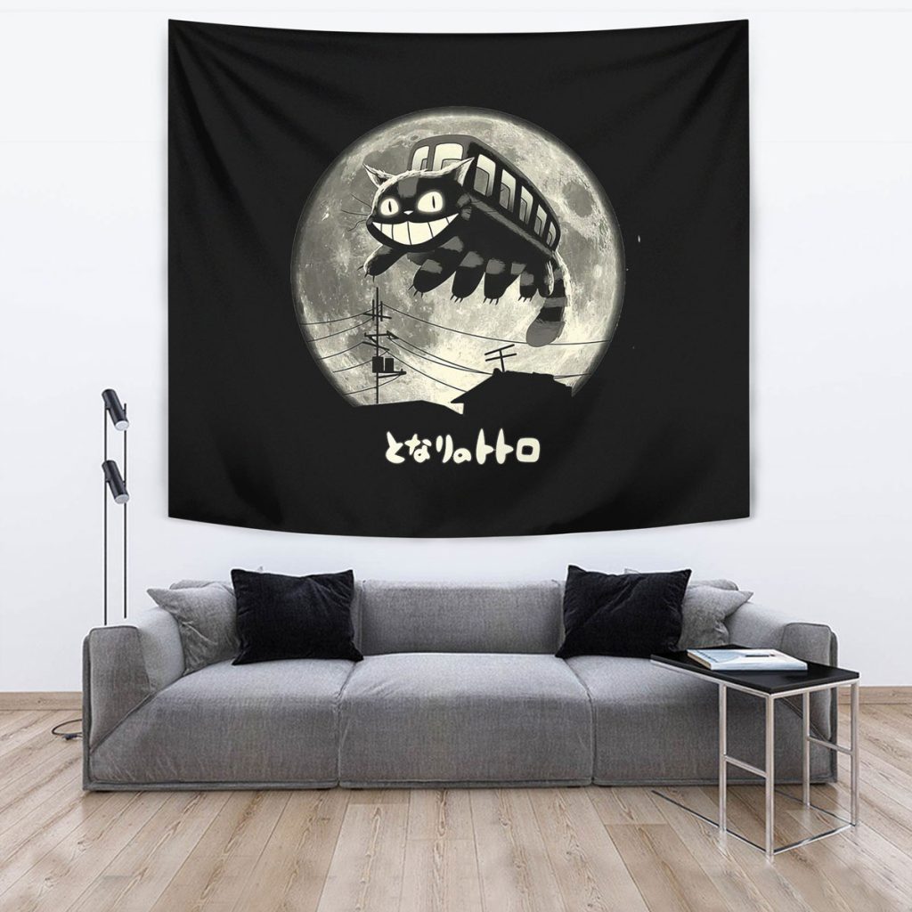 My Neighbor Totoro Cat Bus Sky Tapestry - Ghibli Merch Store - Official ...