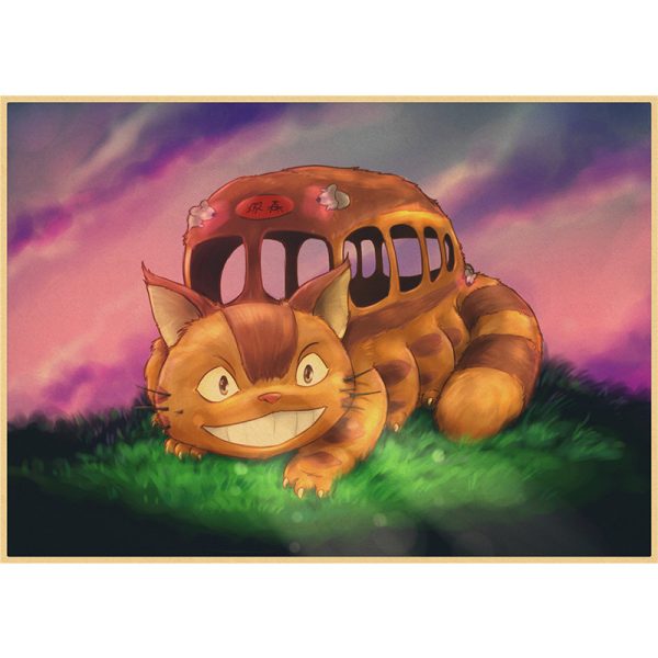 Catbus From Totoro Poster Movies Japanese Art ( 8 Colors)