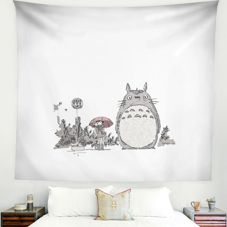 Anime Studio Ghibli Totoro Bus Stop Tapestry | Studio Ghibli Merch Store